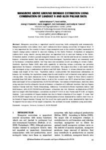 MANGROVE ABOVE GROUND BIOMASS ESTIMATION USING COMBINATION OF LANDSAT 8 AND ALOS PALSAR DATA ...